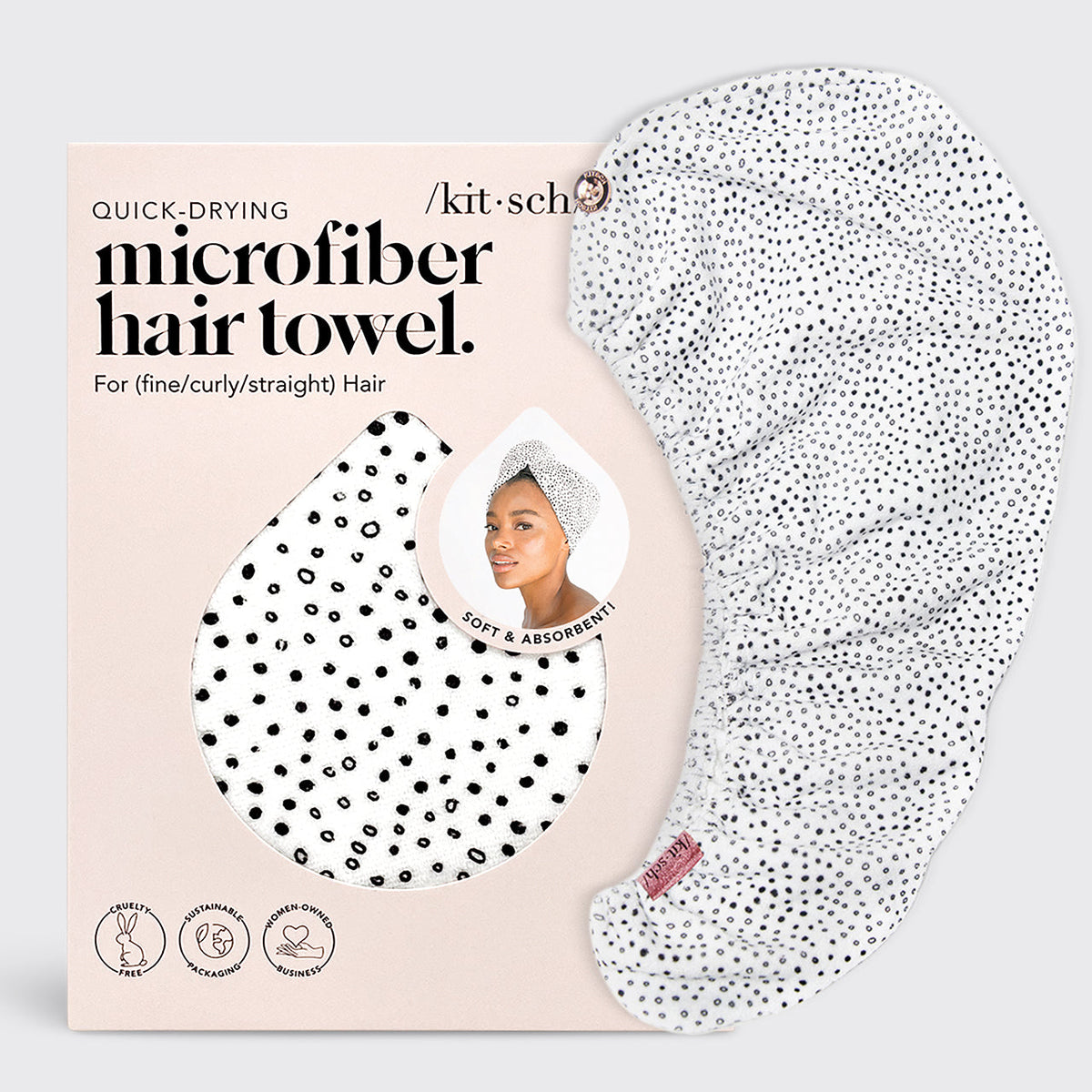 Microfiber Hair Towel - Micro Dot – BuddyLove Clothing Label