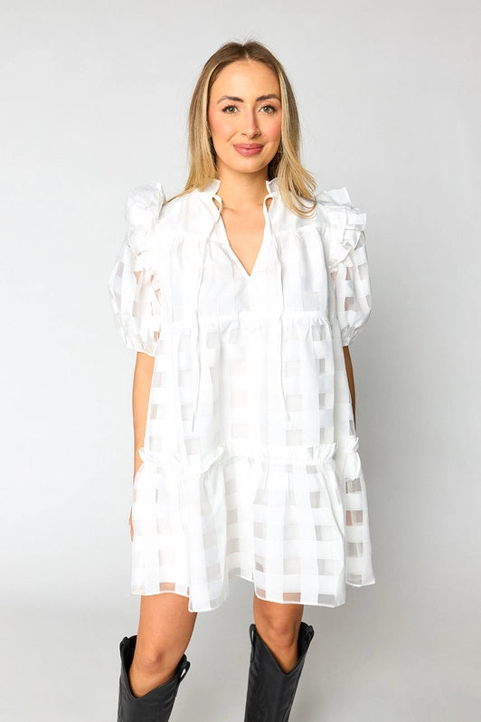 Ensley Short Dress - White – BuddyLove Clothing Label