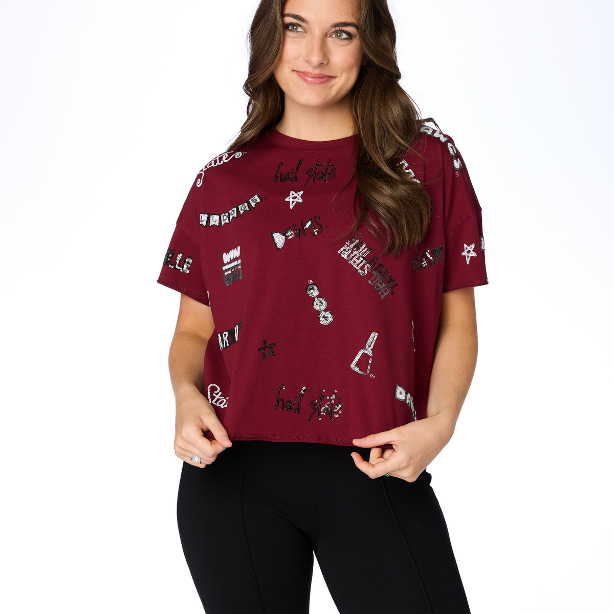The Mississippi State Sequin Spirit Tee – BuddyLove Clothing Label