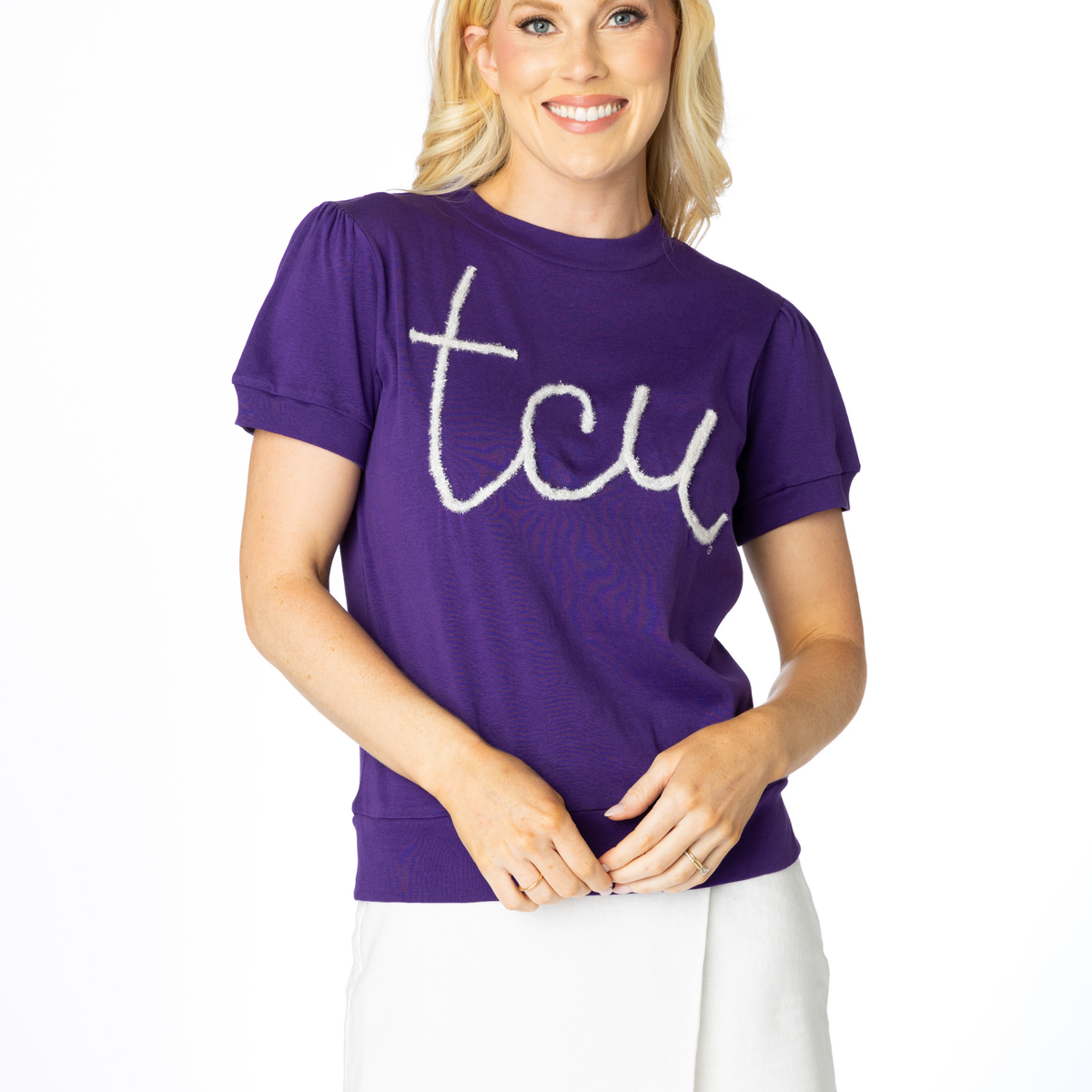 The TCU Glitter Script Short Sleeve – BuddyLove Clothing Label