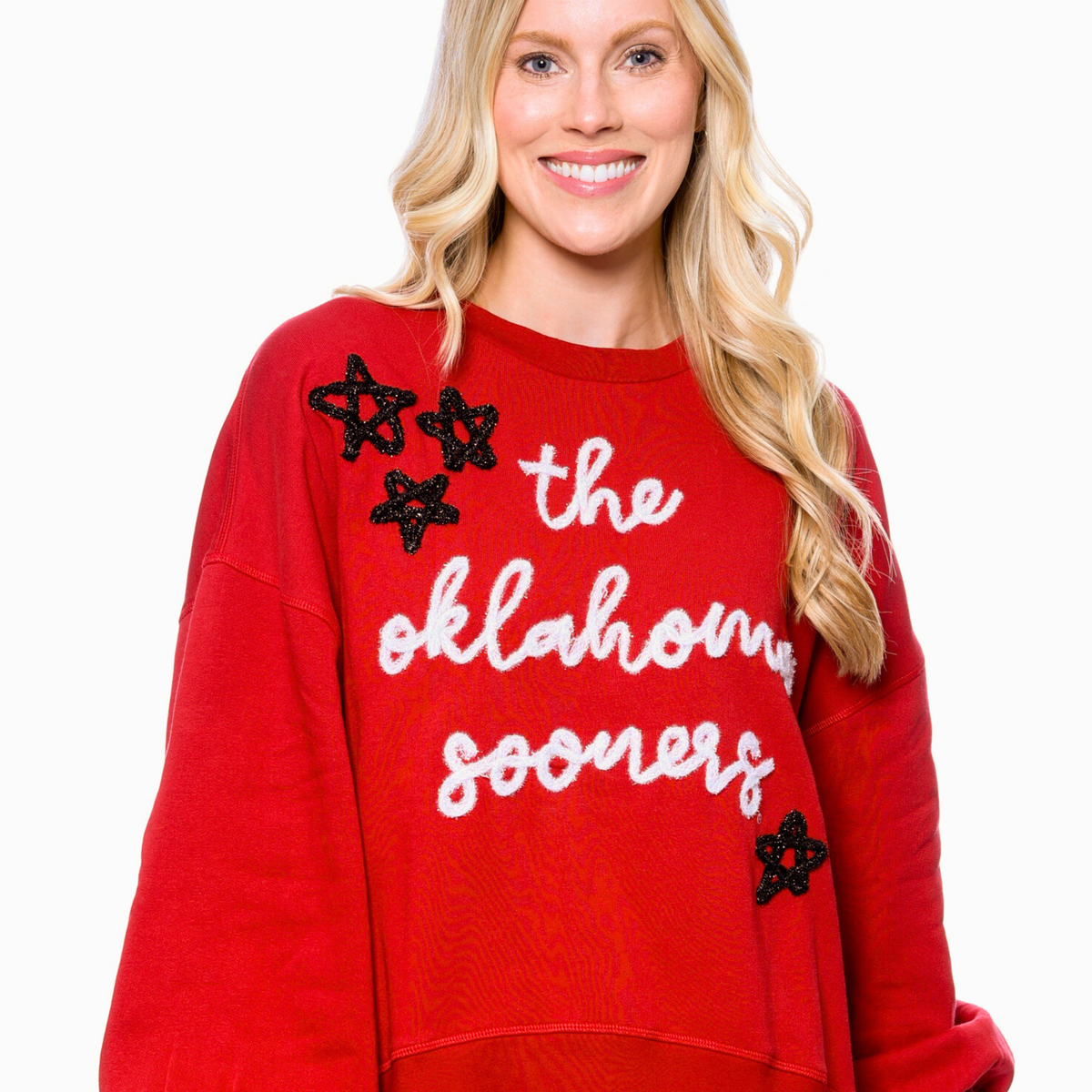 The Oklahoma Sooners Glitter Script Balloon Pullover – BuddyLove ...