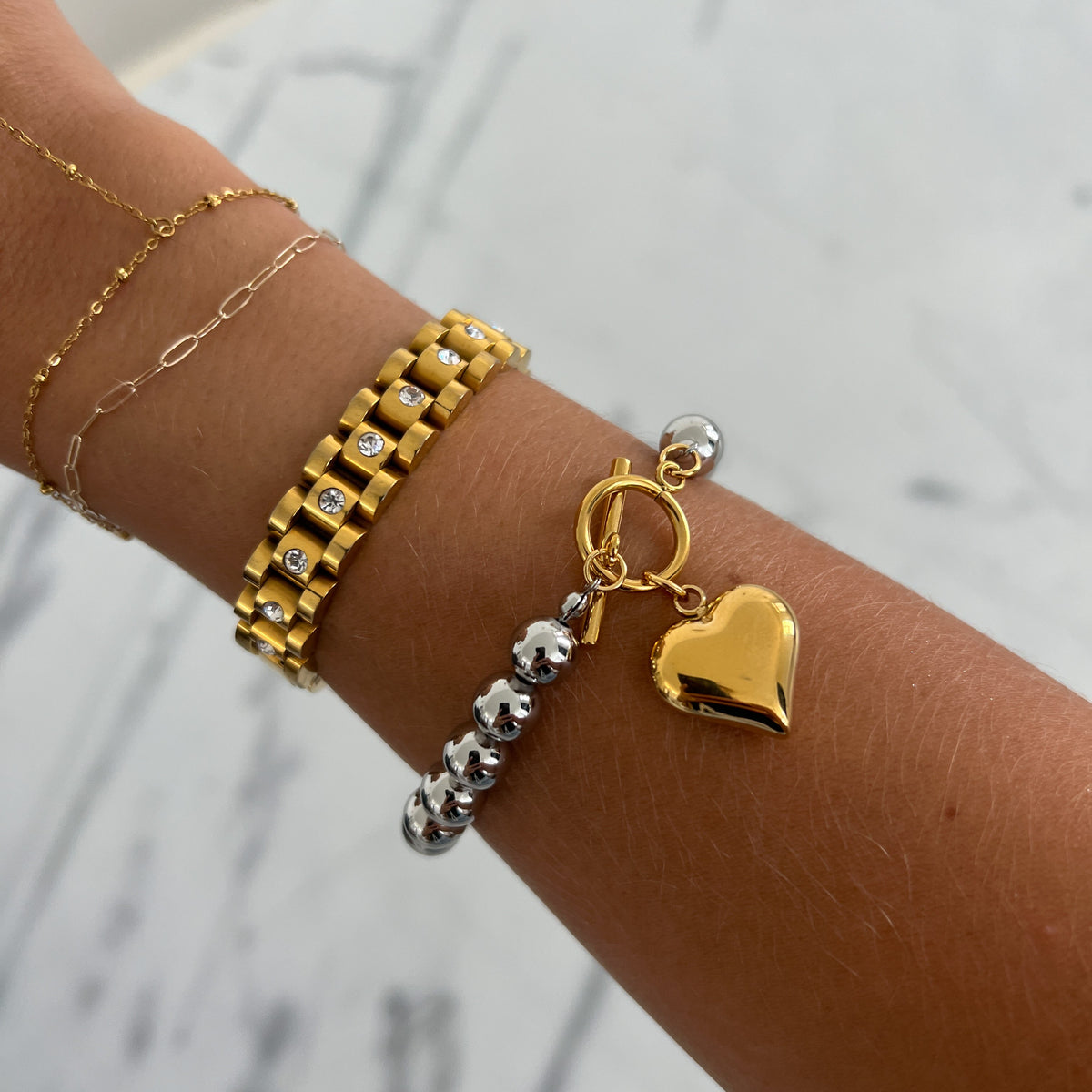 GLAM HEART BRACELET – BuddyLove Clothing Label