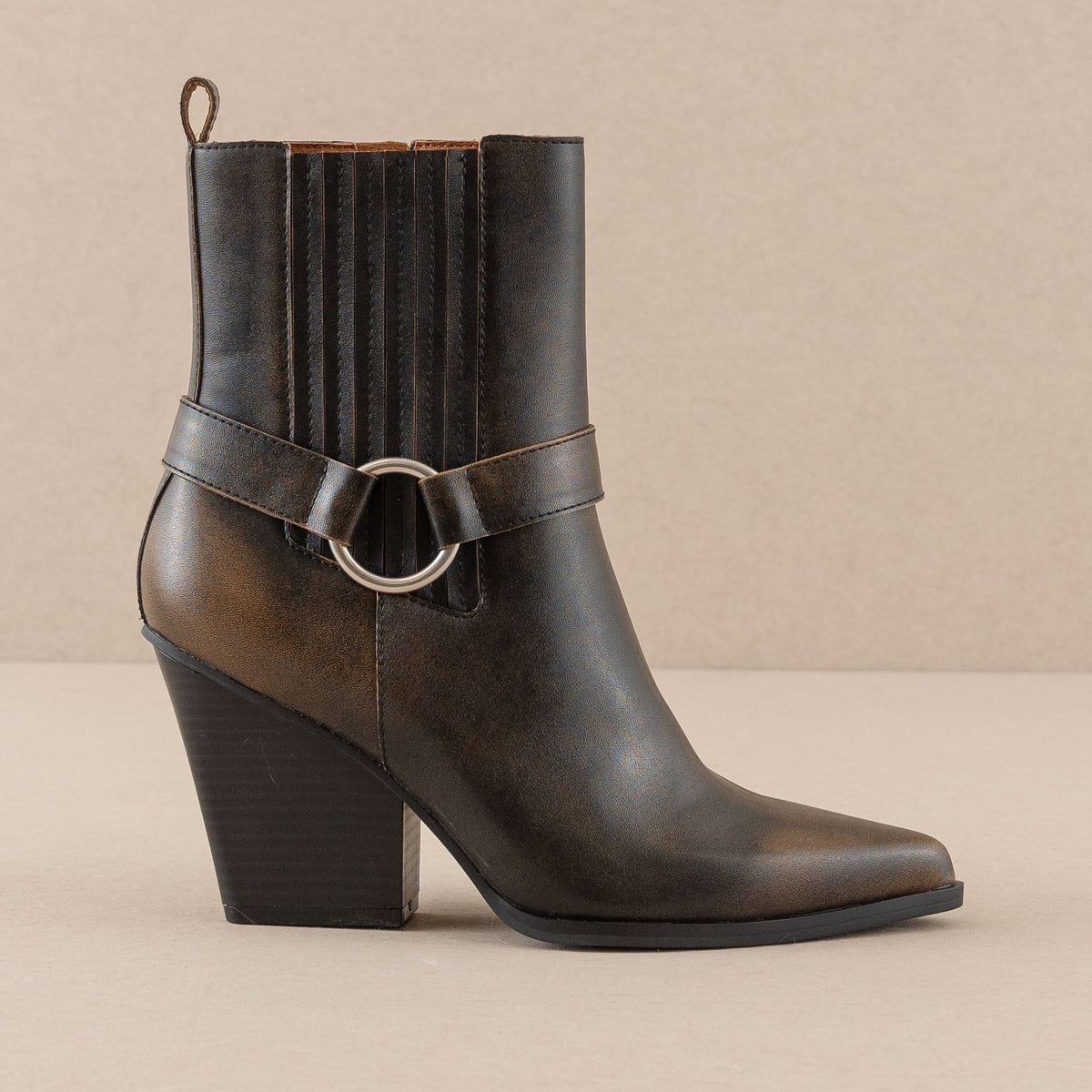 The Carson | Brown Distressed Leather Moto Bootie – BuddyLove Clothing ...