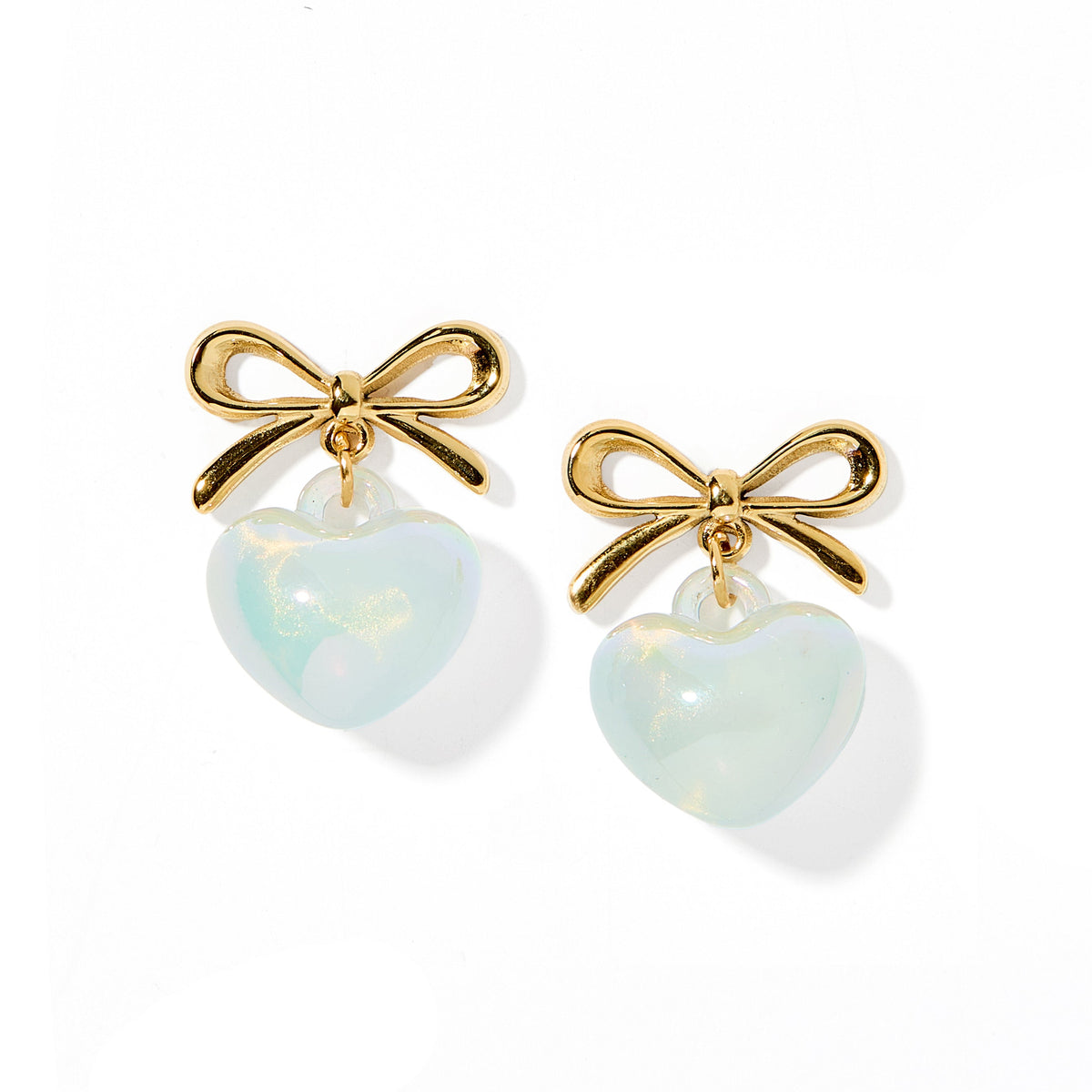 Ruthie Bow with Drop Heart Pearl Earring - Blue – BuddyLove Clothing Label