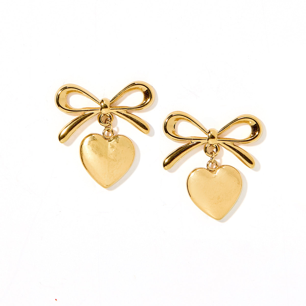 Ruthie Bow with Drop Heart Pearl Earring - Gold – BuddyLove Clothing Label