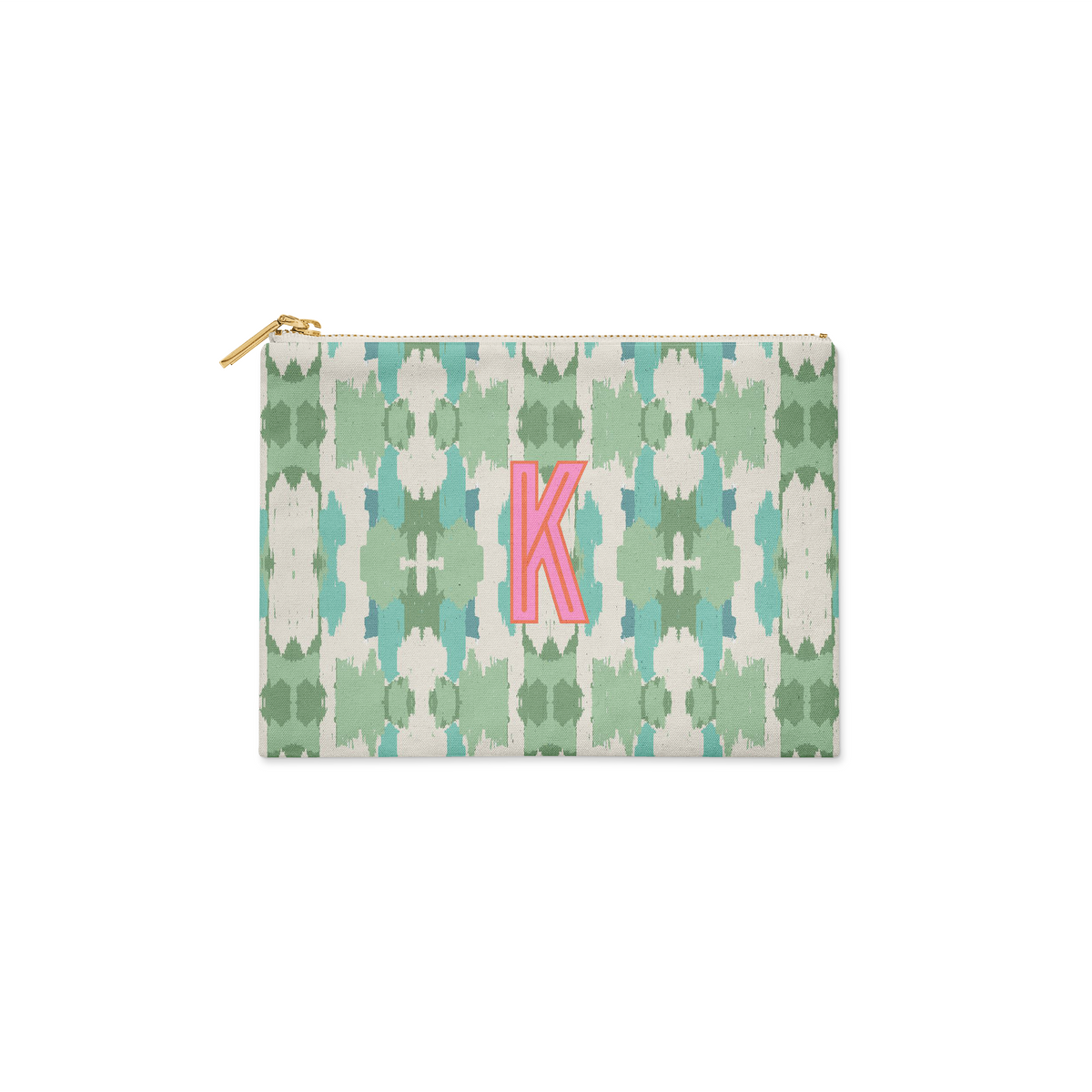 Single Initial - Large Flat Zip Pouch Mitzy Green - New! – BuddyLove ...