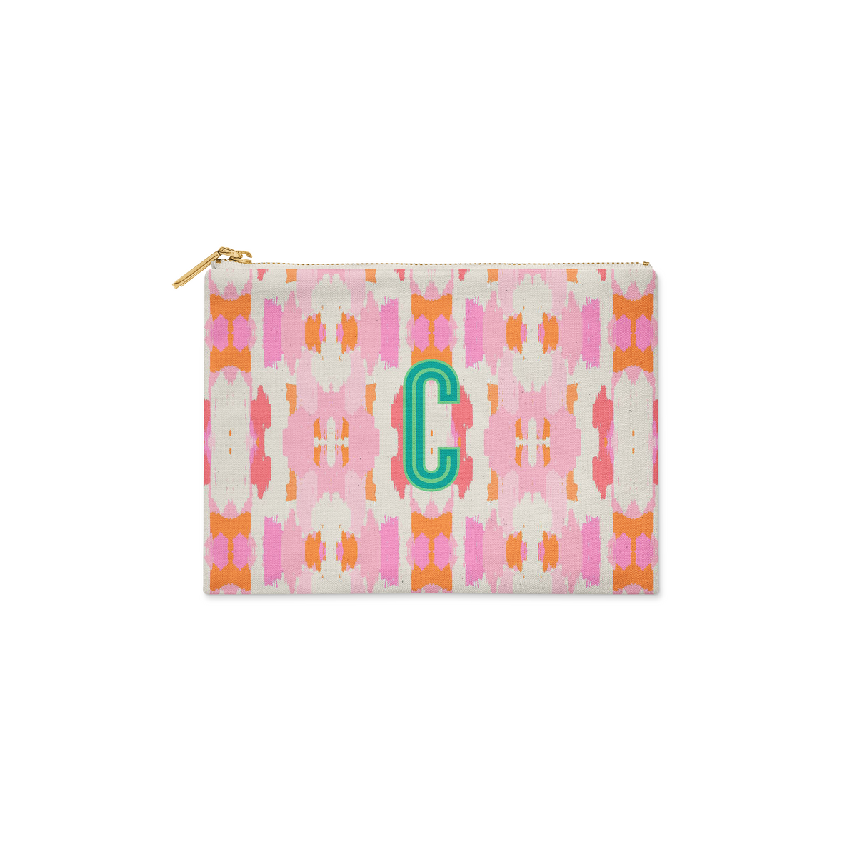 Single Initial - Small Flat Zip Pouch Mitzy Pink - New! – BuddyLove ...