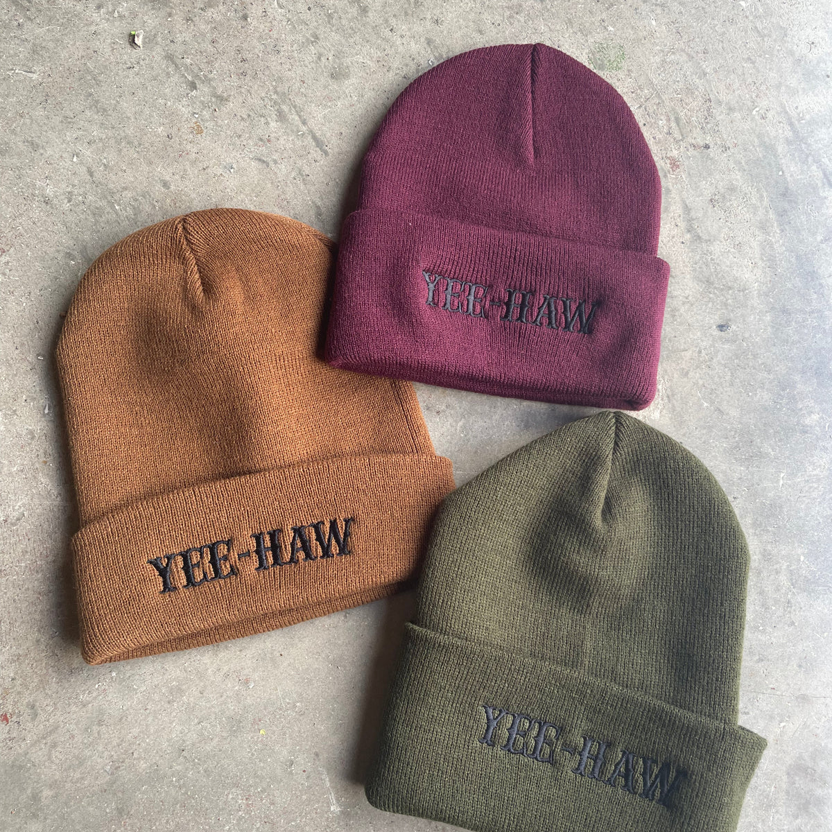 Yeehaw Knit Embroidered Beanie – BuddyLove Clothing Label